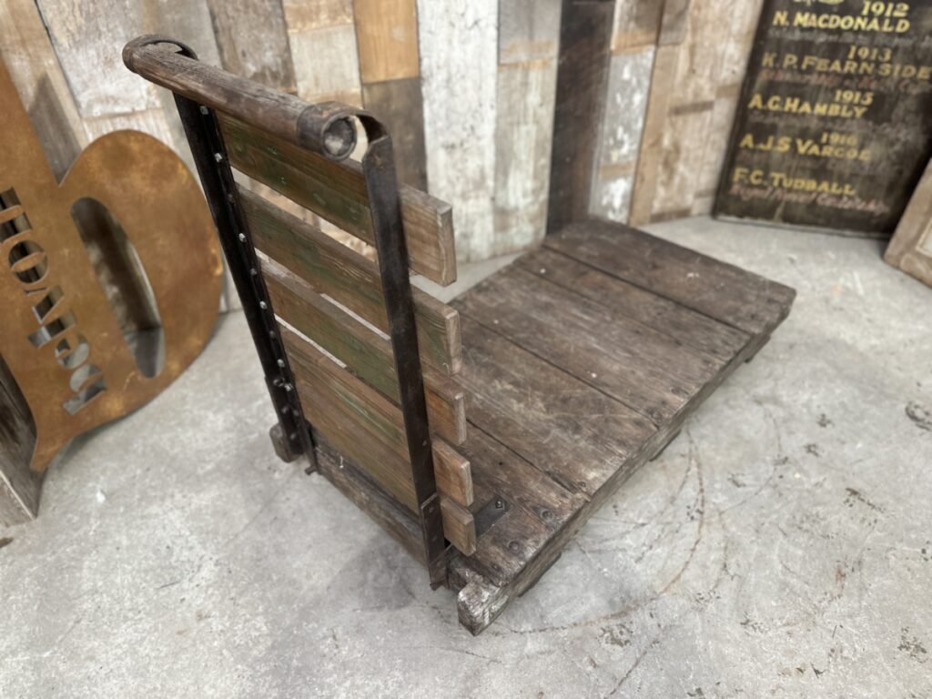 Antique Victorian Railwayana Pine Luggage Porter's Trolley Bogey, c ...