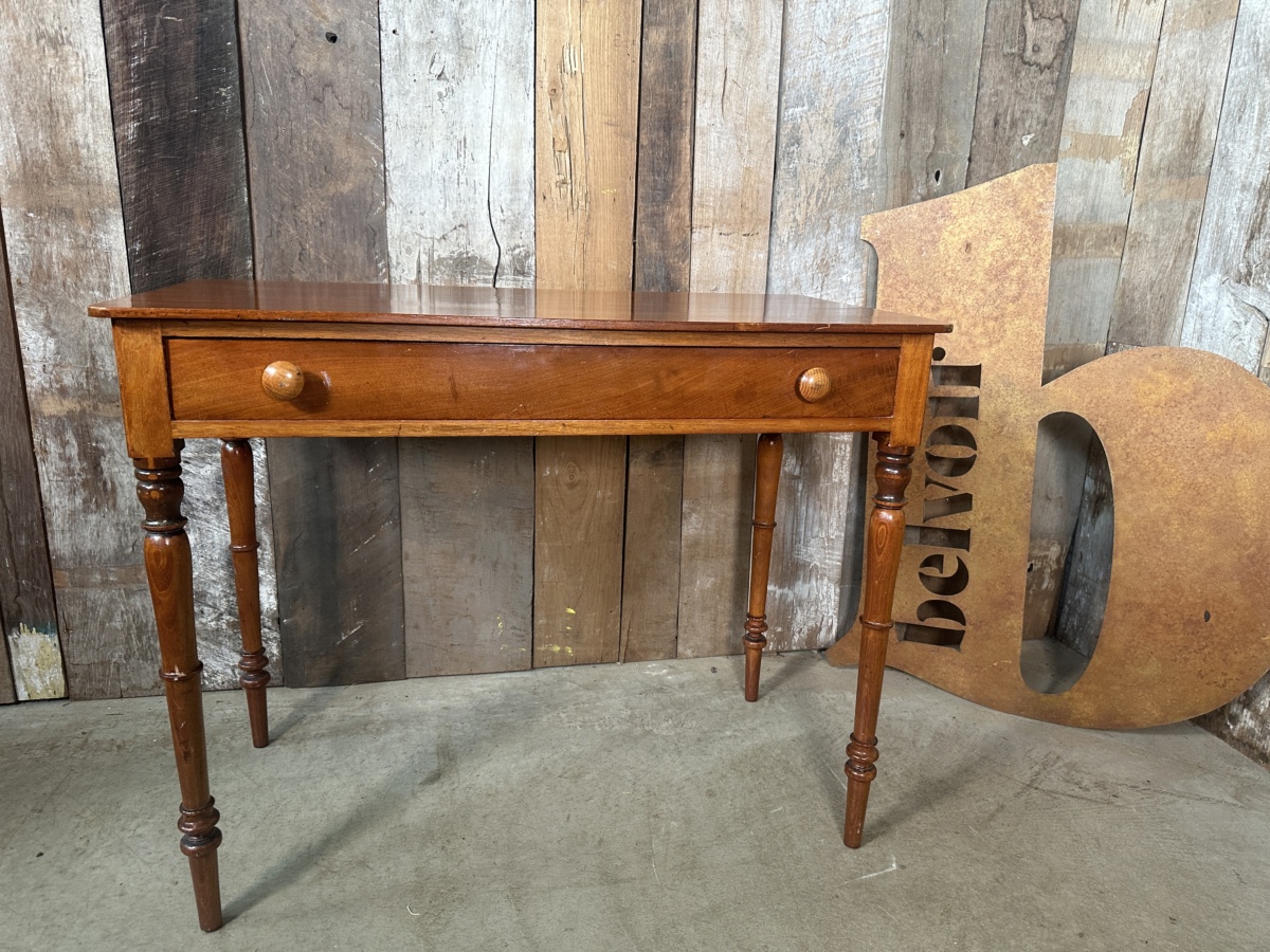 Antique Mid Victorian Mahogany Console Hall Table, c 1850. L96 ...