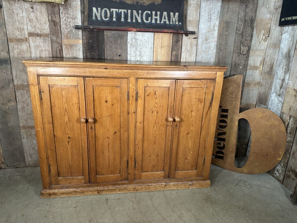 Antique Pine Housekeeper Narrow Estate Hall Cupboard, c 1820 - Belvoir ...