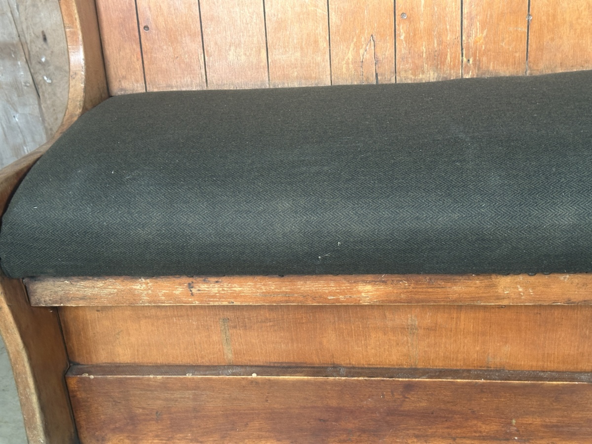 Vintage Mahogany Settle Pub Tavern Bench Settle - Belvoir Antiques ...