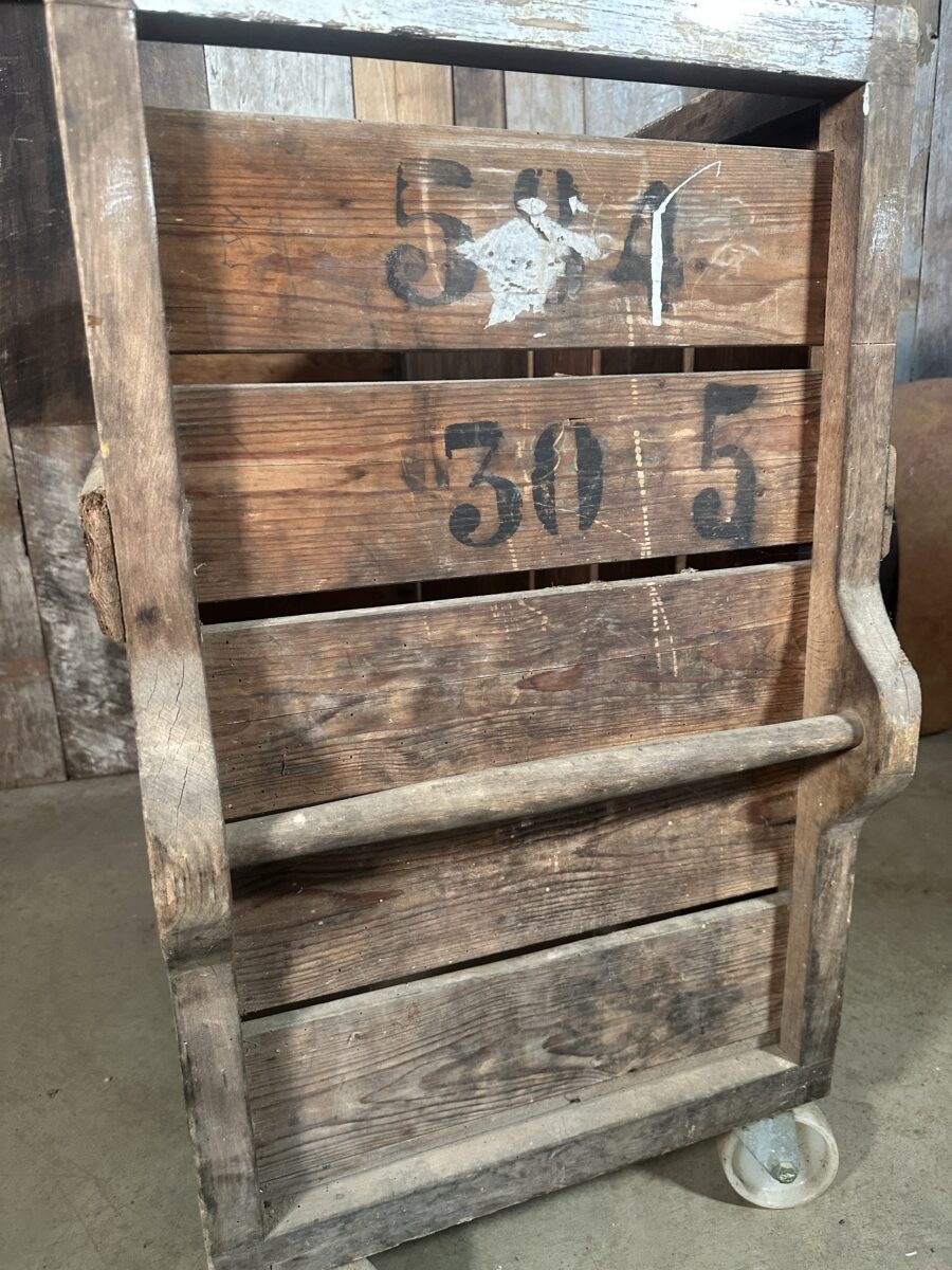 Vintage French Pine Laundry Industrial Chariot Cart - Belvoir Antiques ...