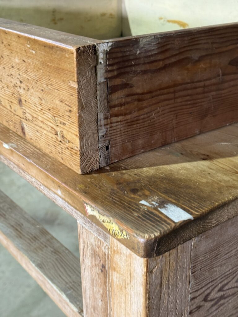 Antique Country Pine Estate Desk Console Hall Table, c 1830. L75 ...